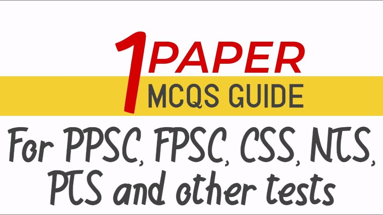 One Paper Guide for PPSC, FPSC, NTS etc. - Government Jobs Unofficial